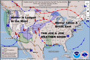 Joe & Joe Weather Show LIVE 7:35PM, Warm in the East, Heavy Rain & Snow ...