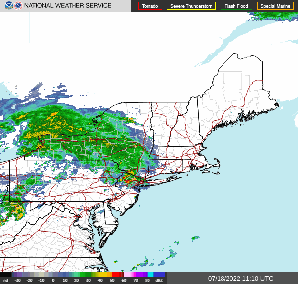 Radars 7:30am Showing Heavy Rain Northern NJ Moving Into Southern NY ...