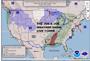 Joe & Joe Weather Show LIVE 7:35PM Showers Thunderstorms Saturday Night ...