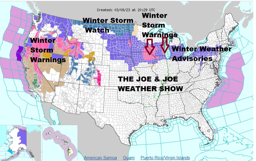 Joe & Joe Weather Show LIVE 7:30PM Winter Weather Advisories Parts of ...