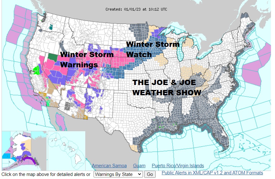 Joe & Joe Weather Show LIVE 11AM Happy New Year Week Ahead Outlook