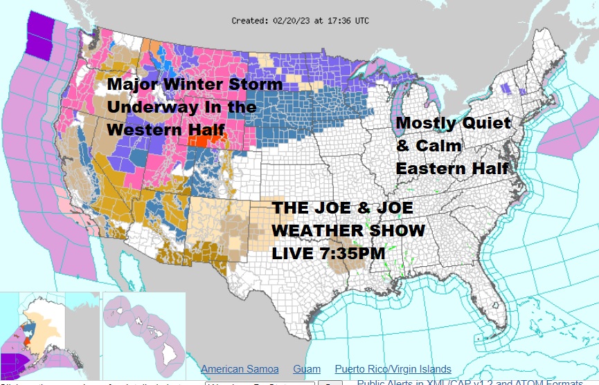 Joe & Joe Weather Show LIVE 7:30pm Winter Storm Revving Up in the West ...