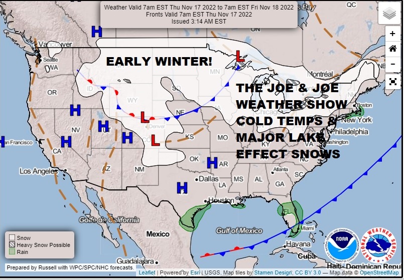 Joe & Joe Weather Show LIVE 7:30PM Major Lake Effect Snow Event, Cold ...